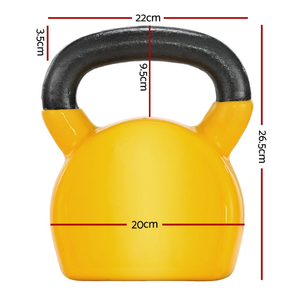 Everfit 20kg Kettlebell Set Weightlifting Bench Dumbbells Kettle Bell