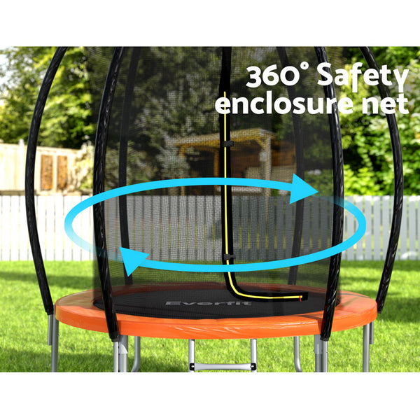 Everfit 6FT Trampoline for Kids w/ Ladder Enclosure Safety Net Rebound